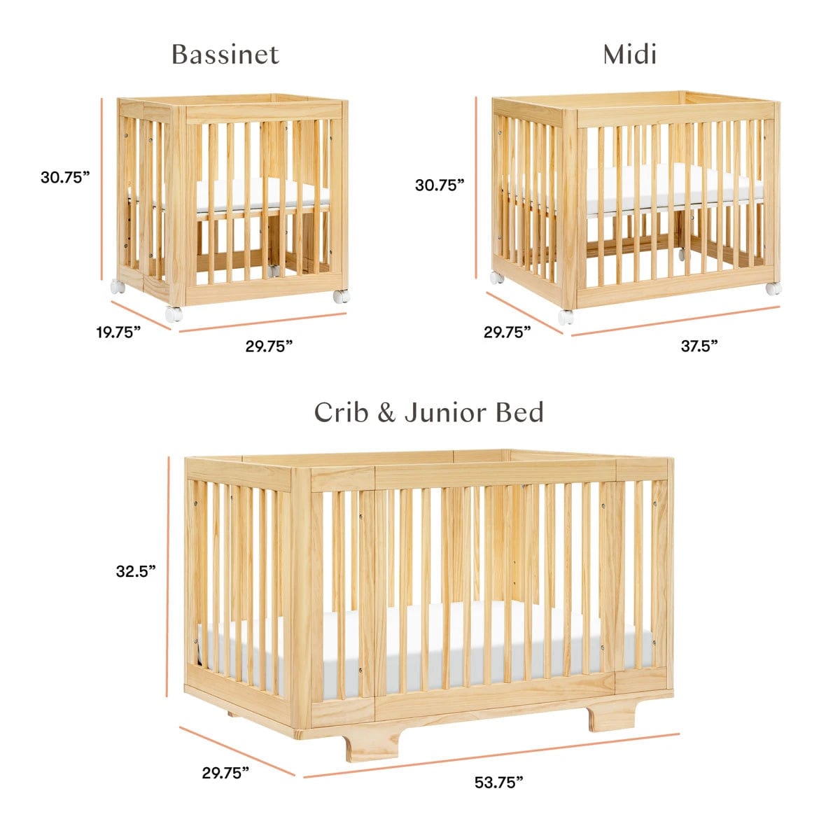 Babyletto Yuzu 8-in-1 Convertible Crib with All-Stages Conversion Kits ...